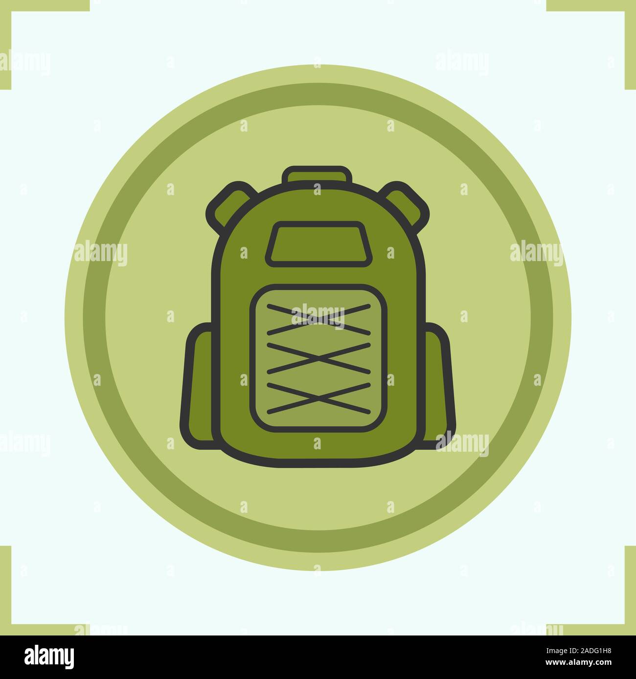 Backpack color icon. Tourist's rucksack. Isolated vector illustration ...