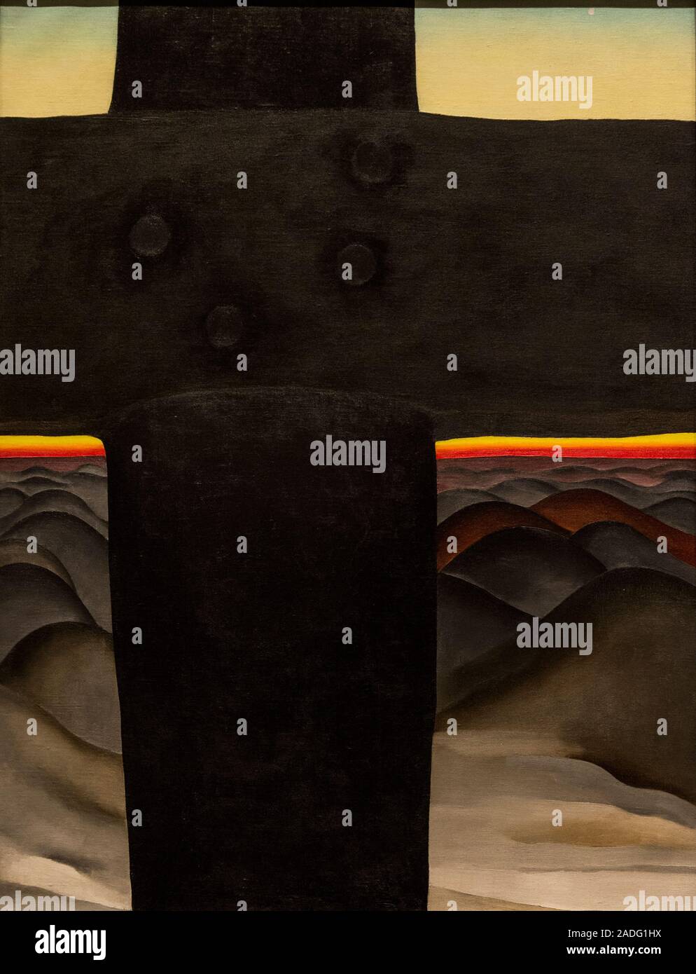 Georgia O'Keeffe painting Black Cross, New Mexico,The Art Institute of ...
