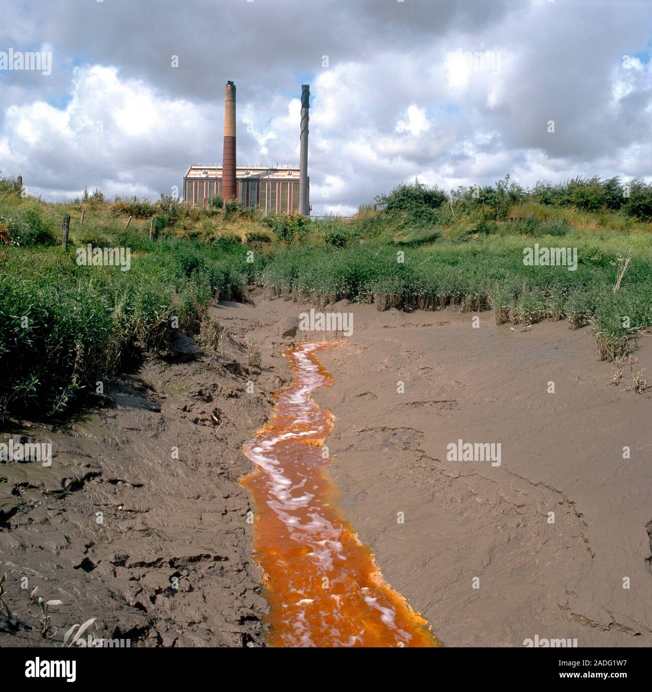 Industrial water pollution. Image 1 of 2. Flow of pollutants from a ...