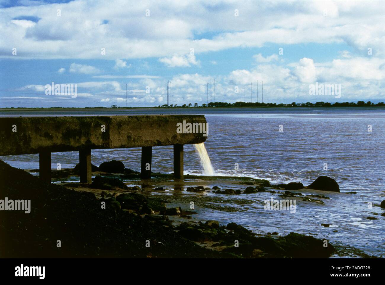 The end of the radioactive waste pipe which discharges radioactive ...