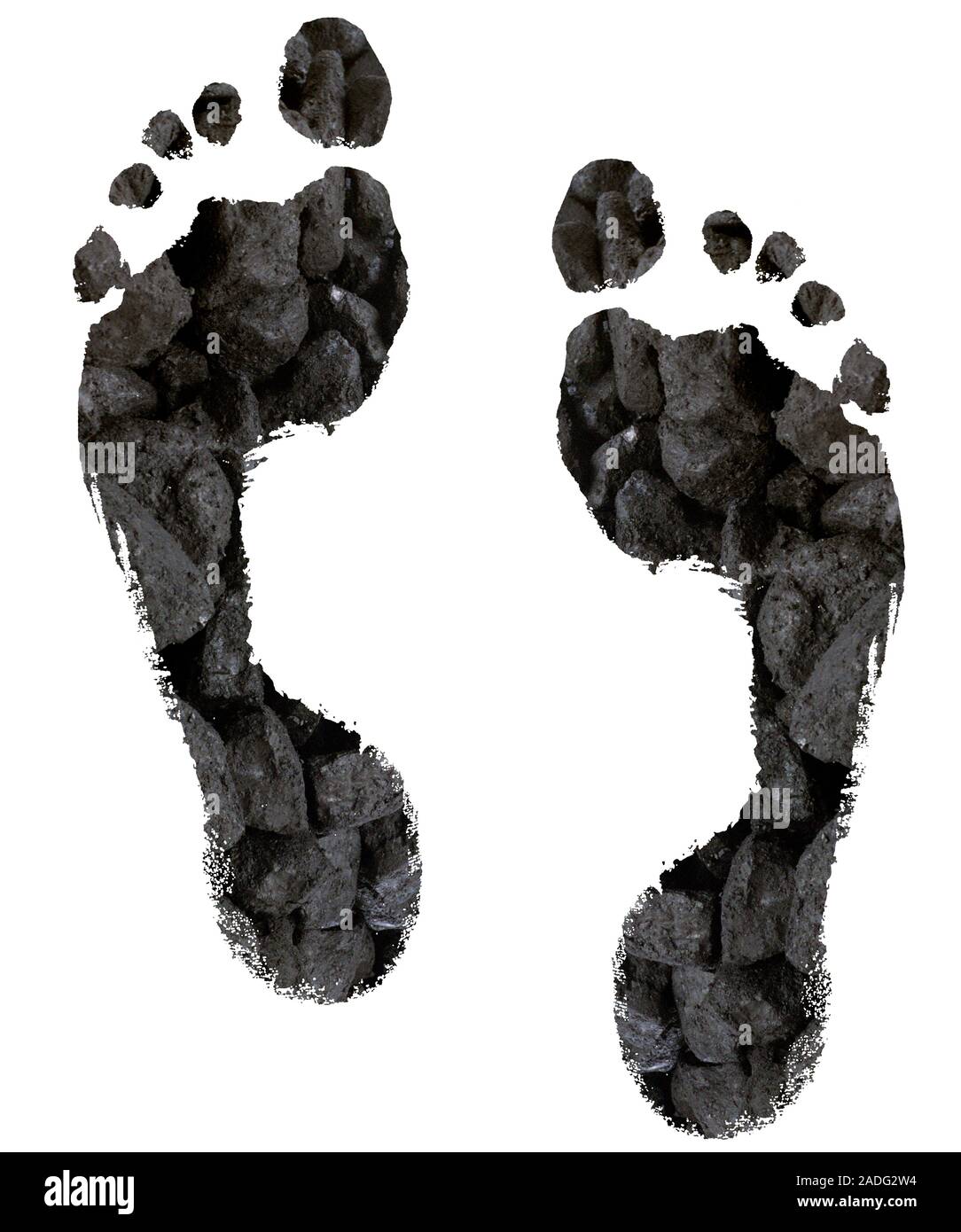 Carbon footprints, conceptual image Stock Photo - Alamy