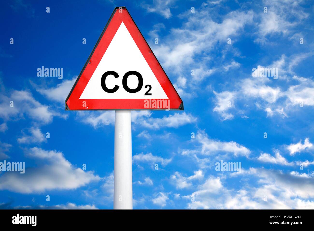 Carbon dioxide and global warming, conceptual image. This image, of a ...