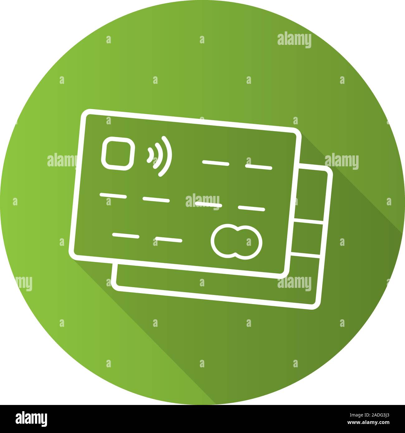 Credit cards flat linear long shadow icon. Bank debit cards. Vector ...