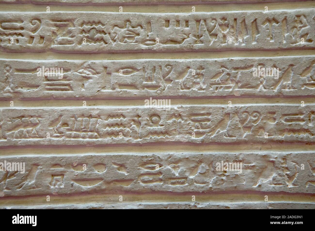 Funerary monument in an Egyptian style with hieroglyphs. The purpose of ...