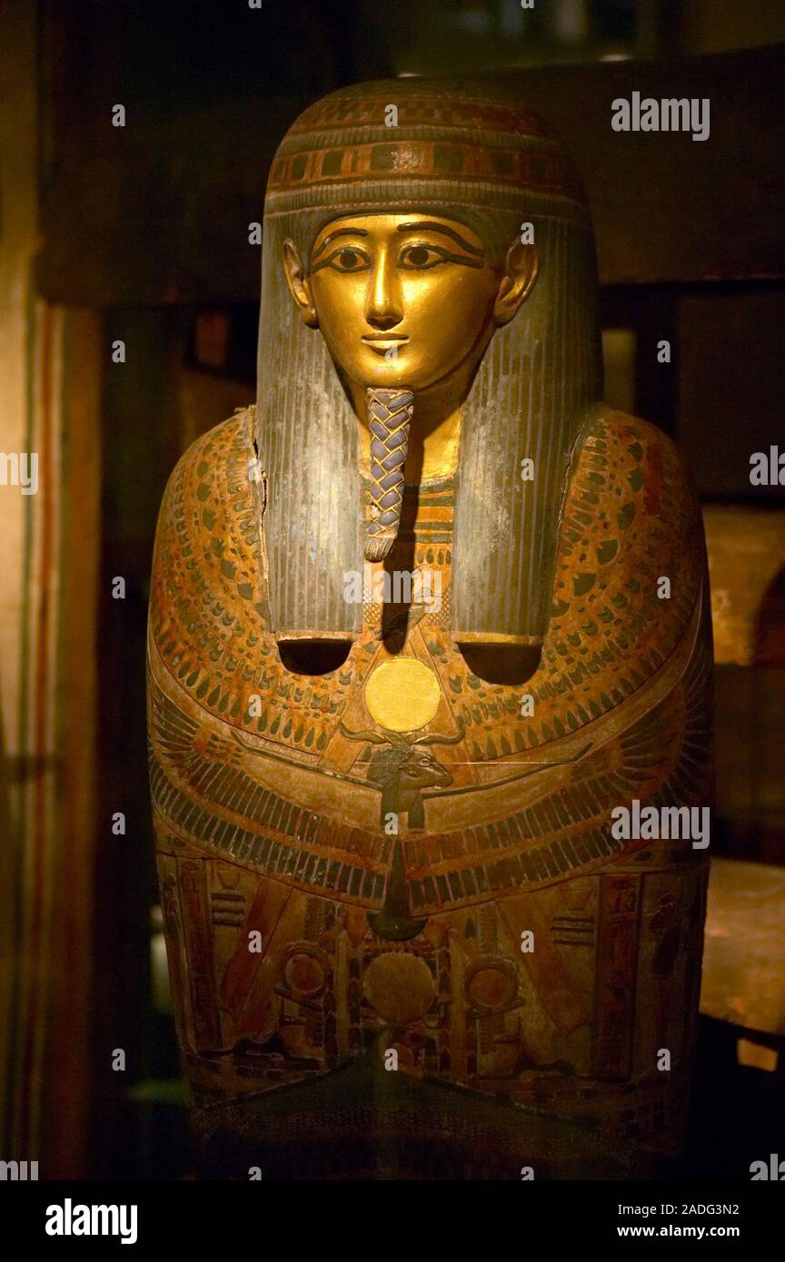 Mummy cover of Panehesy. Panehesy was Chief Servitor of the Aten, in ...