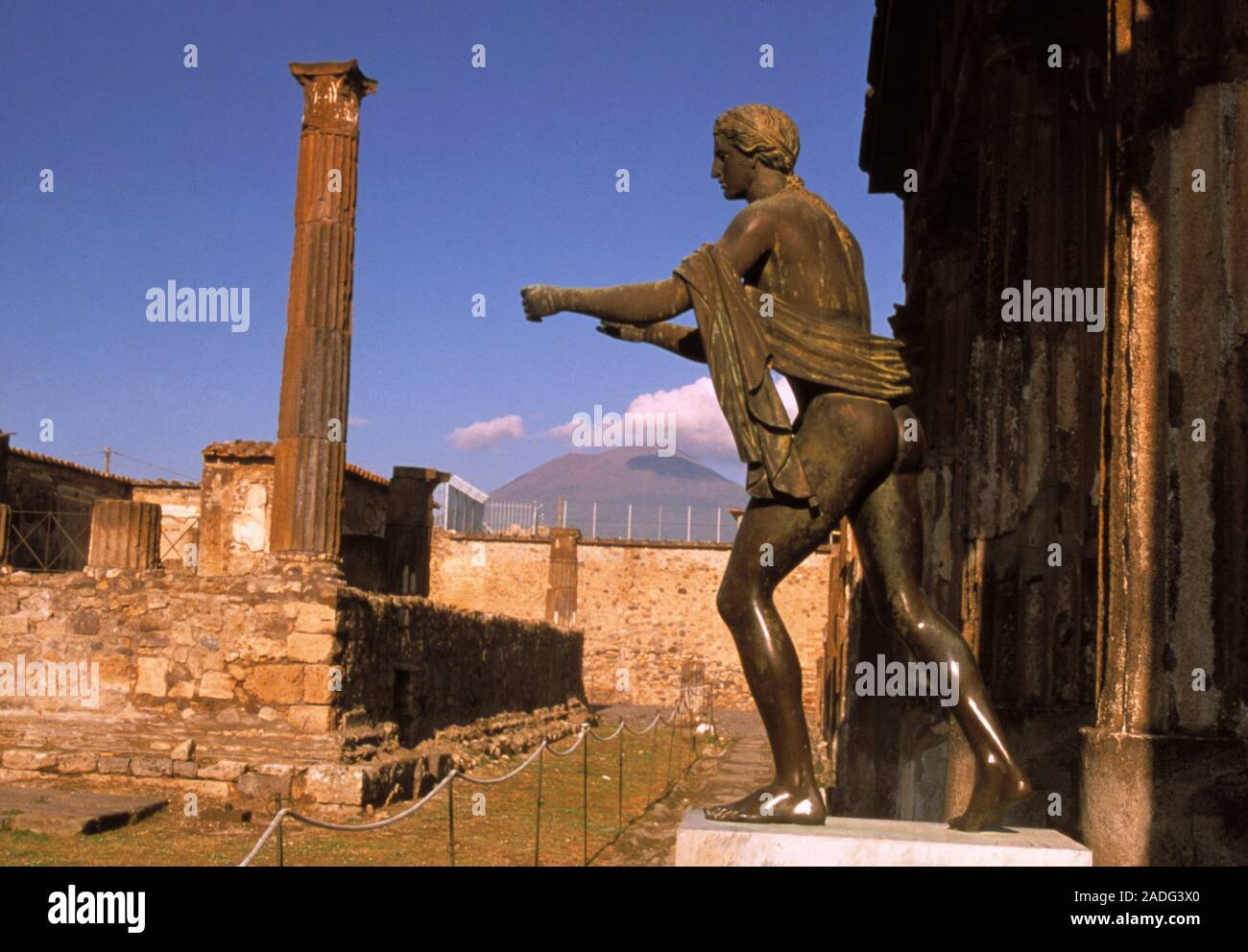 Pompeii. Excavated ruins in the ancient Roman city of Pompeii in ...