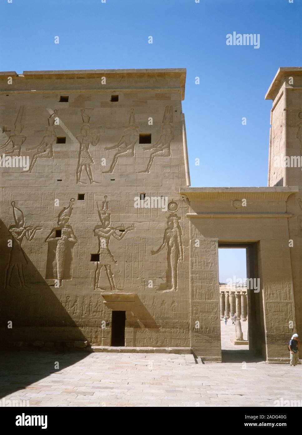 Temple at Philae, Egypt. The complex of temples at Philae was built ...