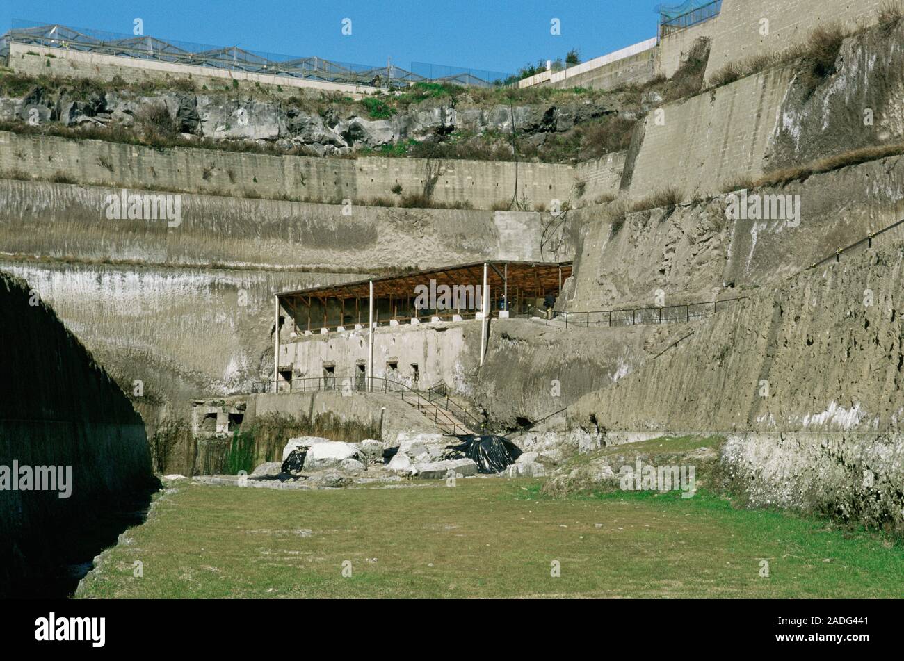 Villa of the Papyri, Herculaneum, Italy. This house, seen here ...