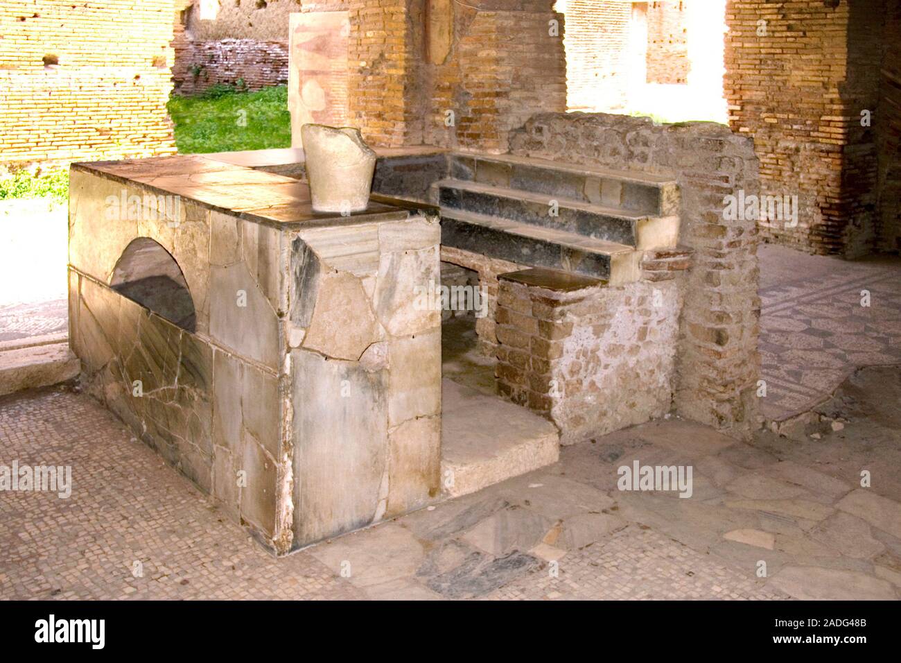 Roman tavern. This Thermopolium was a 3rd century tavern that sold hot ...