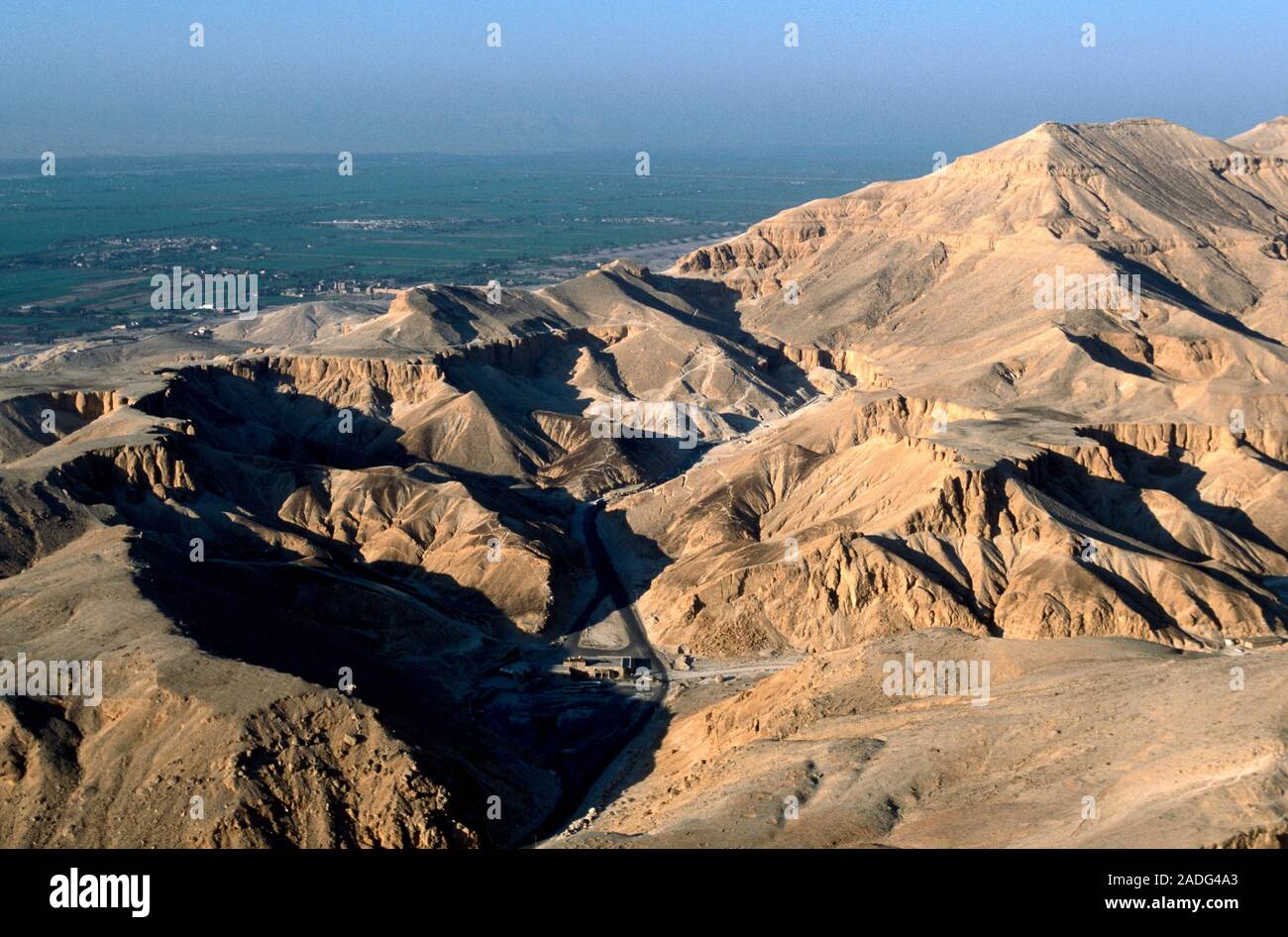 Valley of the Kings East Valley, Egypt, aerial view. The Valley of the ...