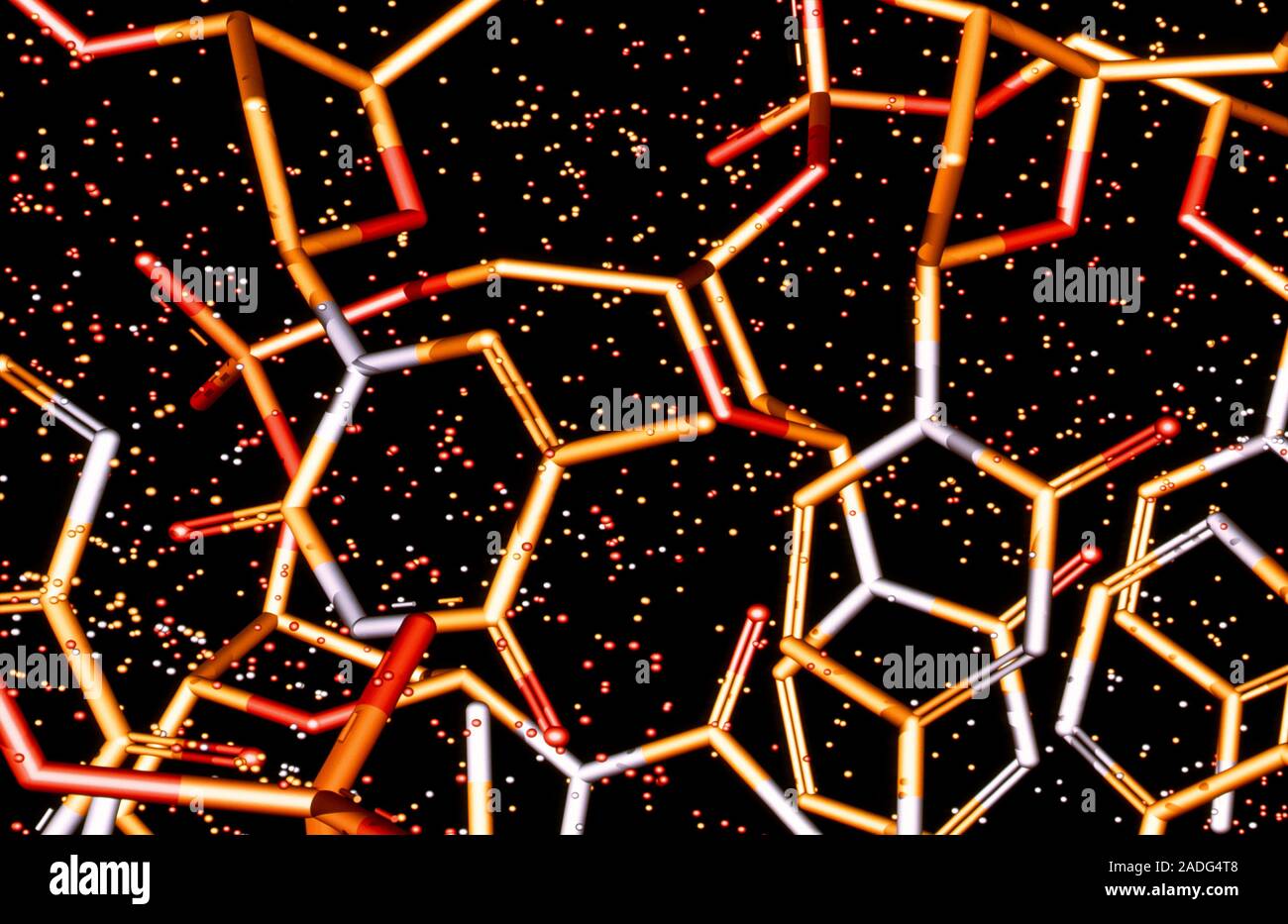 DNA molecule. Computer graphic of a segment from a DNA ...