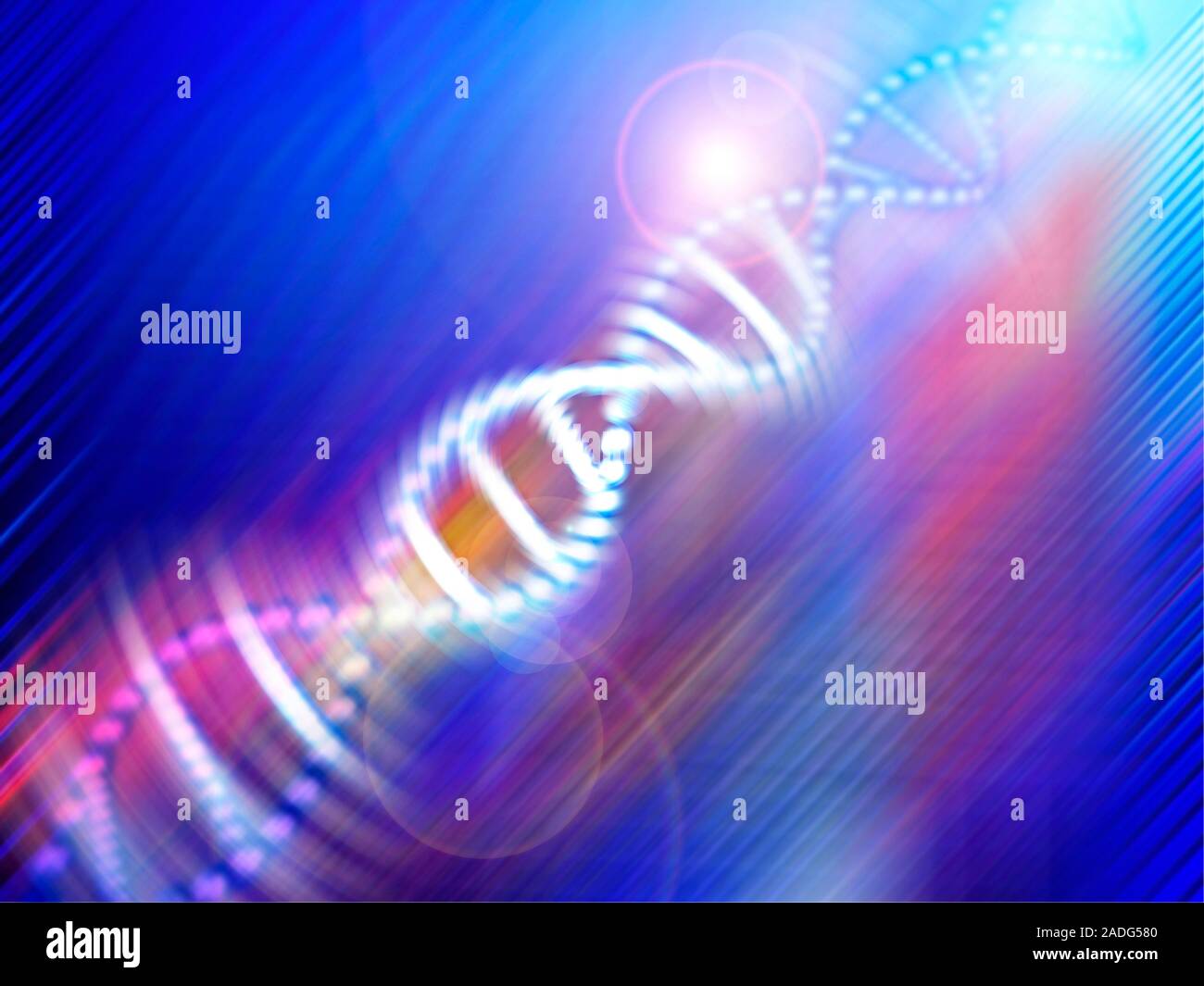 DNA molecule. Blurred computer artwork of a deoxyribonucleic acid (DNA ...