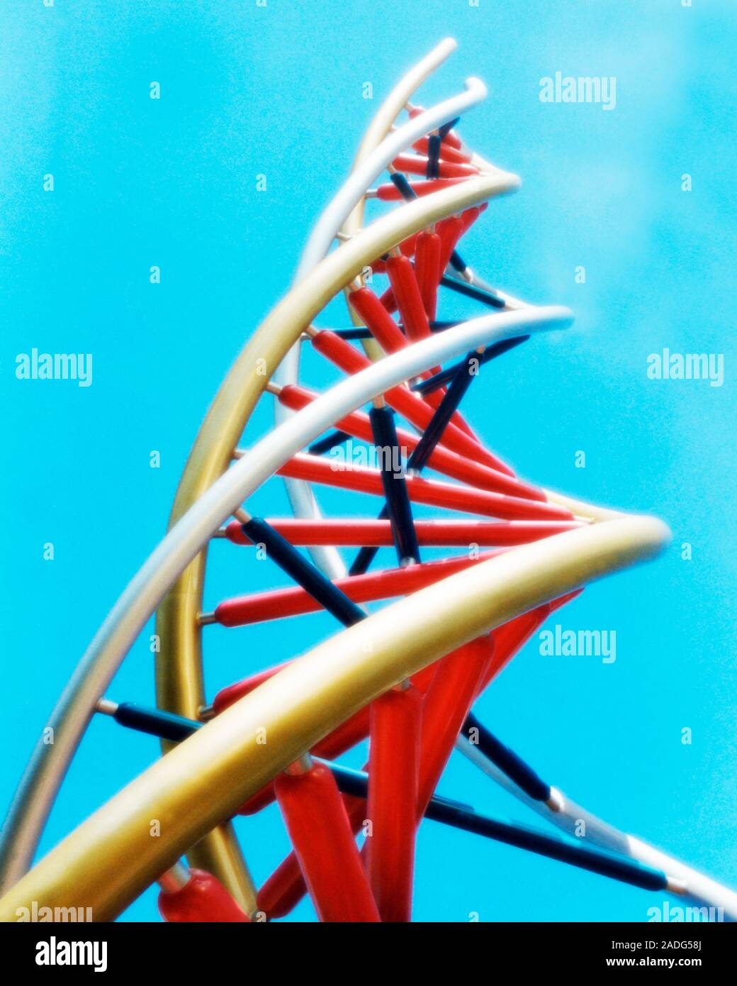 DNA sculpture. This is the DNA tower at the Epcot theme park in Walt ...