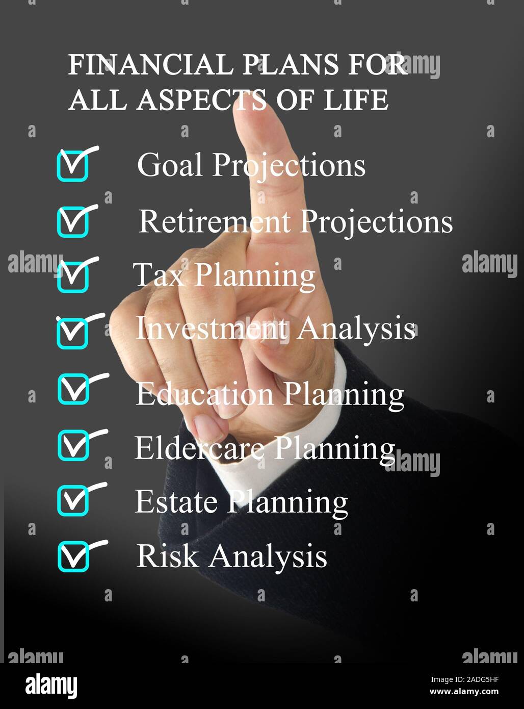 Checklist for financial plans Stock Photo - Alamy