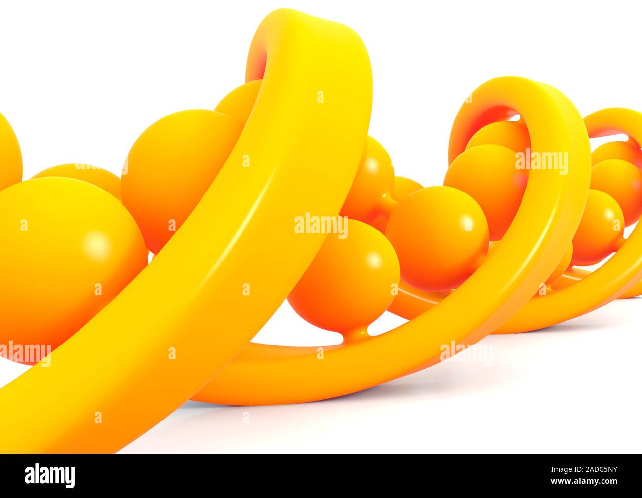 DNA molecule. Computer artwork of a molecule of DNA (deoxyribonucleic ...