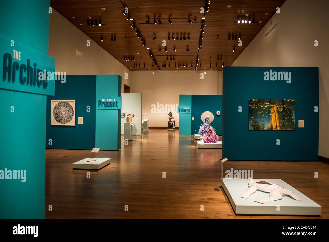 Contemporary artwork made of recycled plastics in the exhibition ...