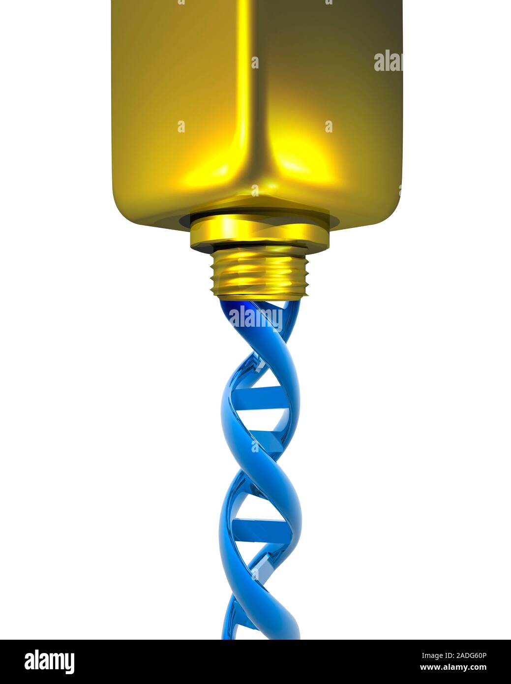 Designer DNA. Conceptual computer artwork depicting genetically ...