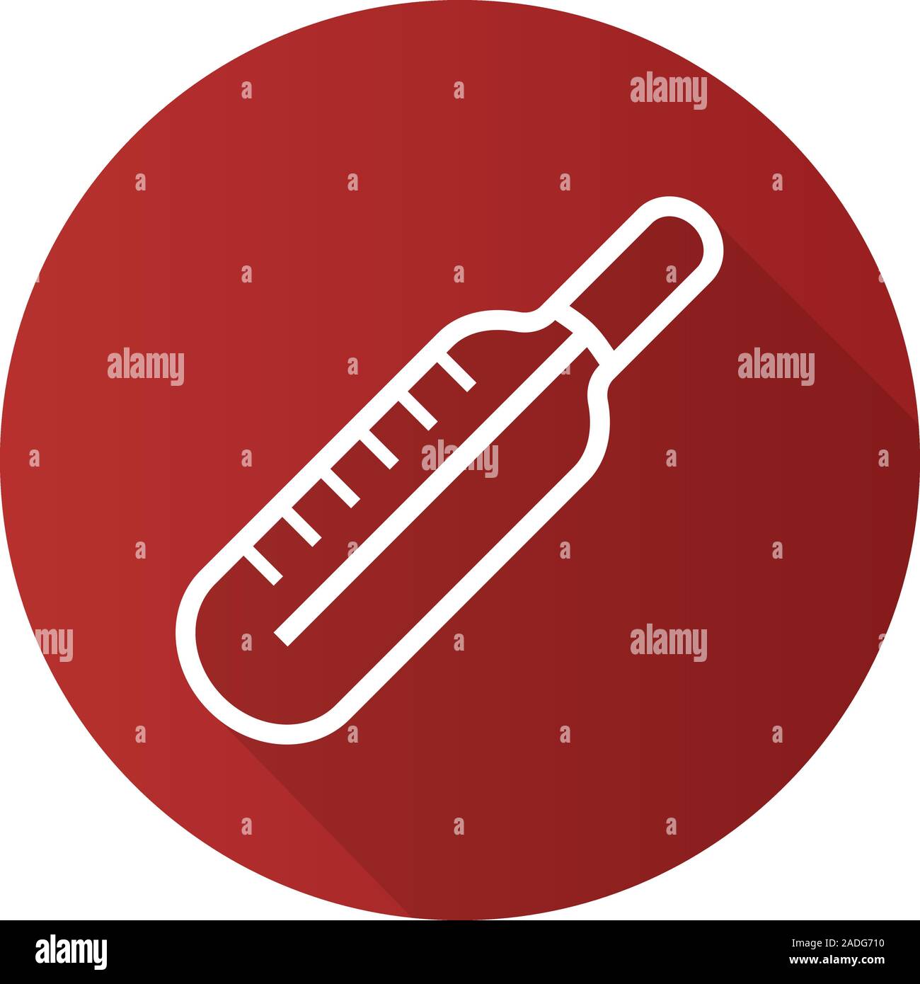 Thermometer flat linear long shadow icon. Temperature. Vector line ... Thermometer flat linear long shadow icon. Temperature. Vector line ...