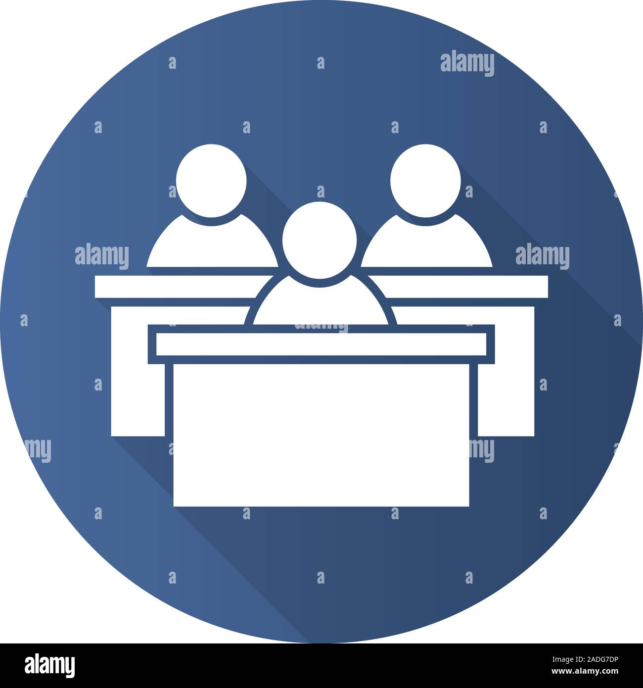 Audience flat design long shadow icon. Lecture hall. Students ...