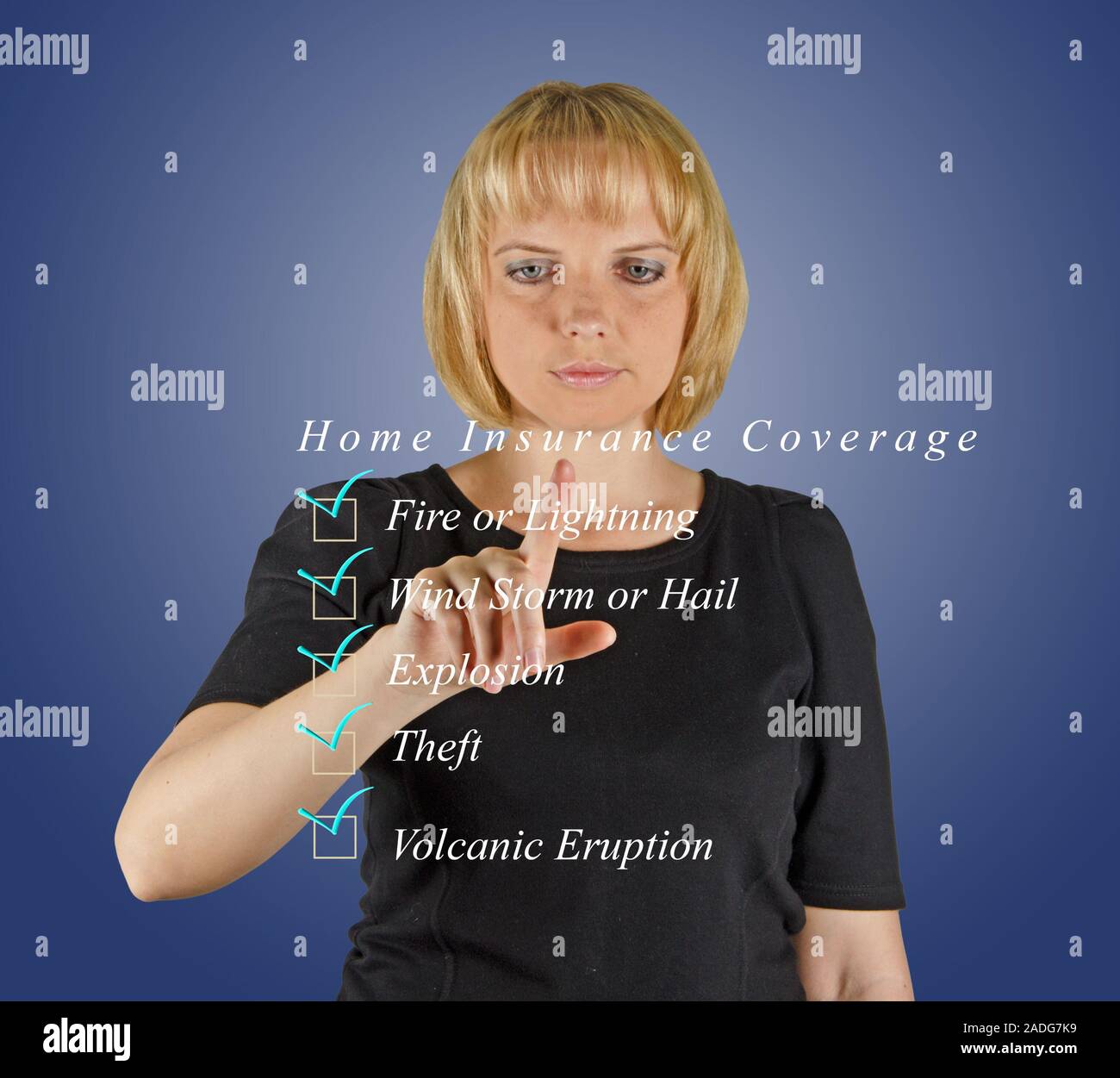 Home insurance list Stock Photo - Alamy