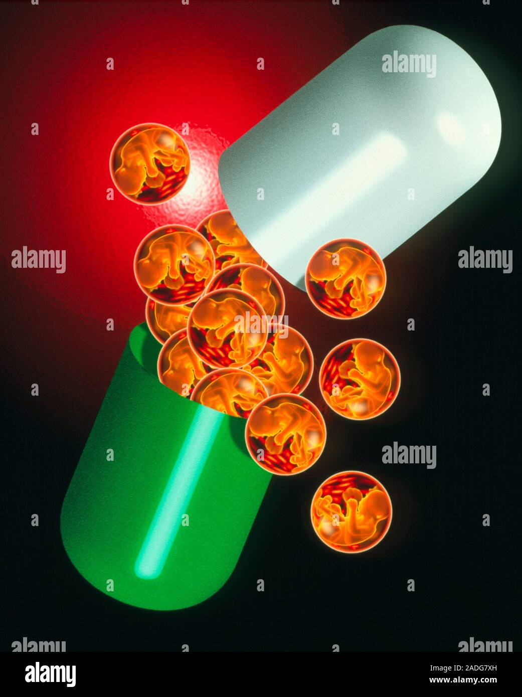Cloning. Conceptual image depicting human cloning, showing an open ...