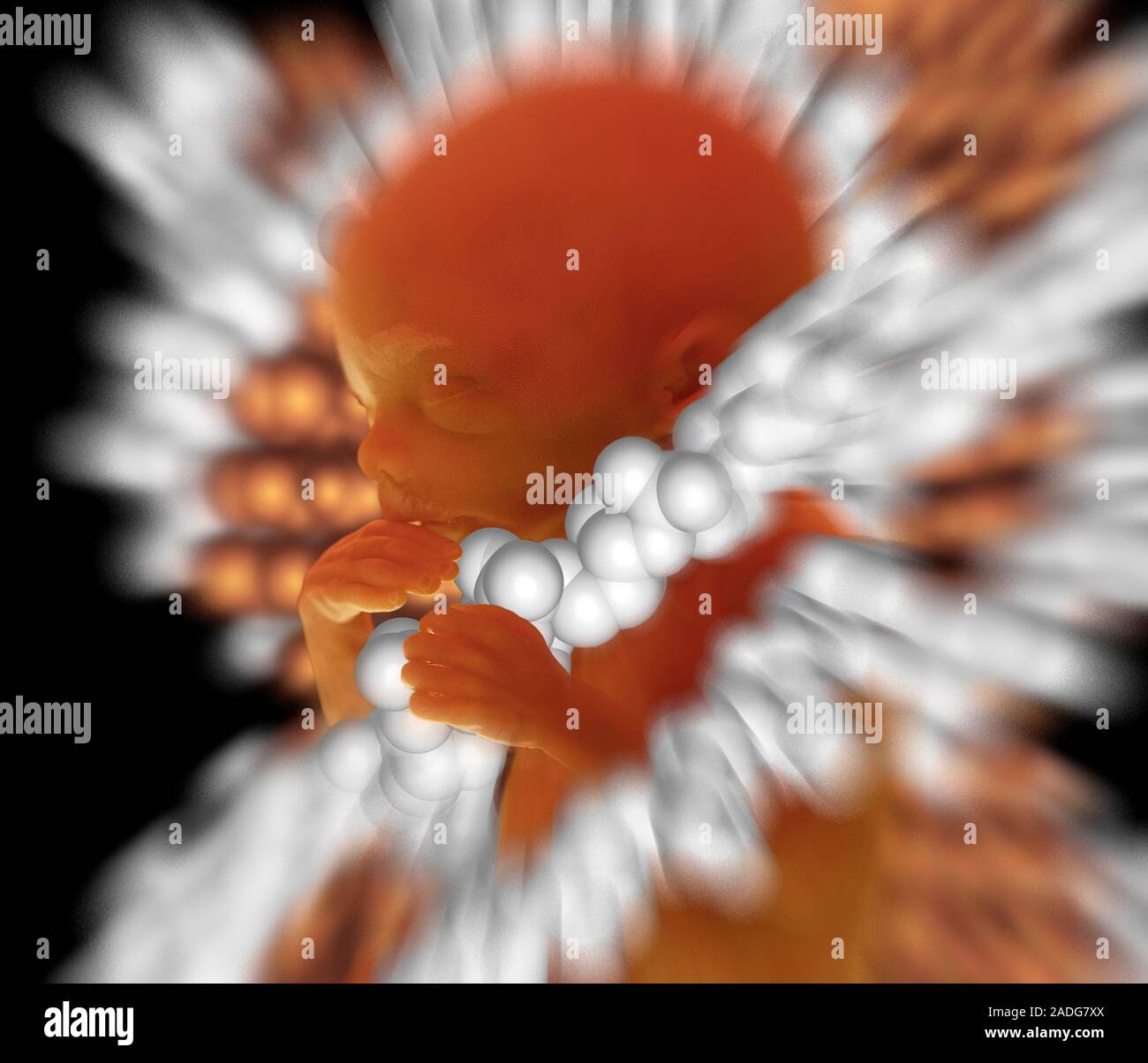 Human genetic engineering. Conceptual composite image representing ...