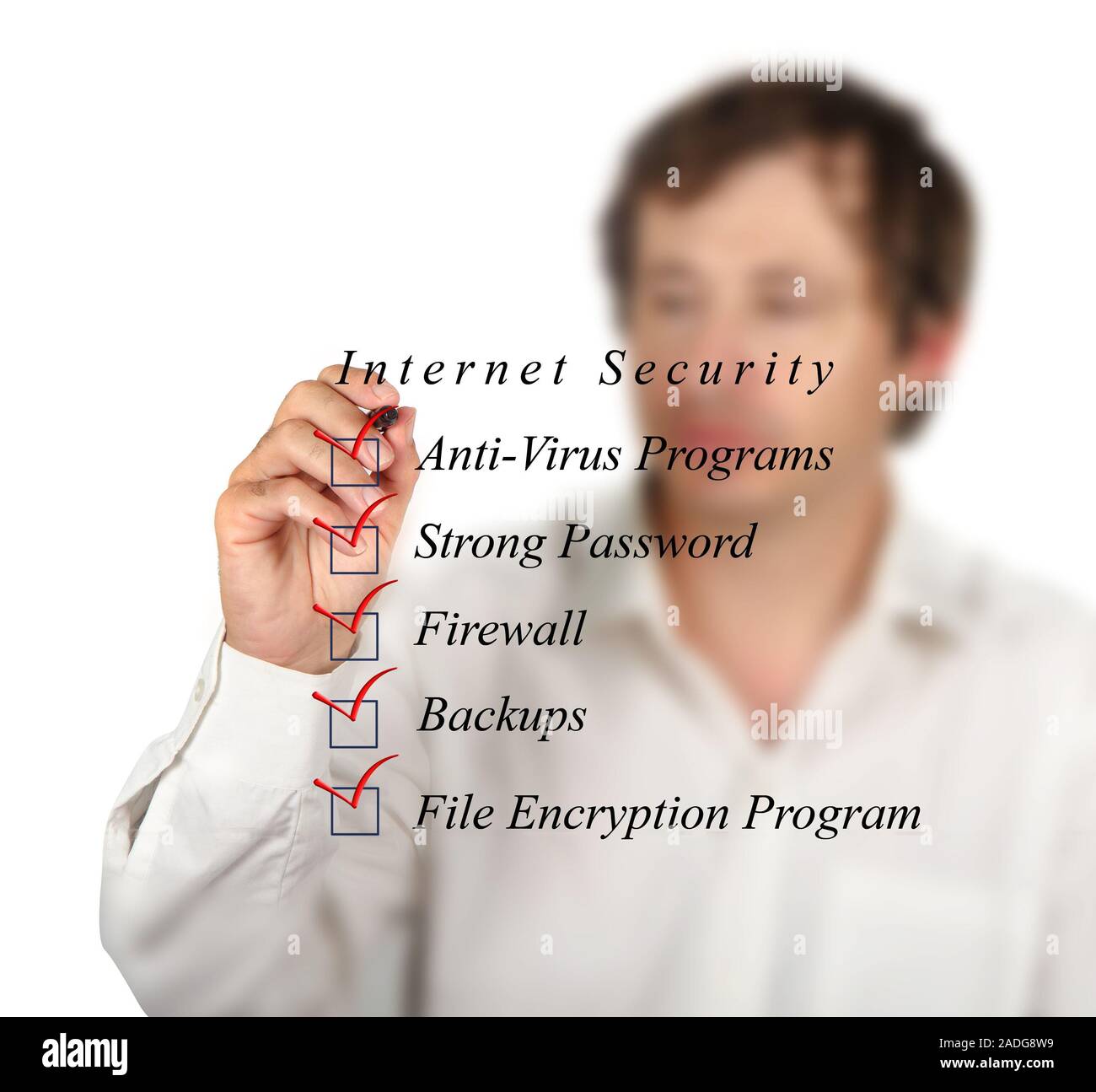 Checklist for internet security Stock Photo - Alamy
