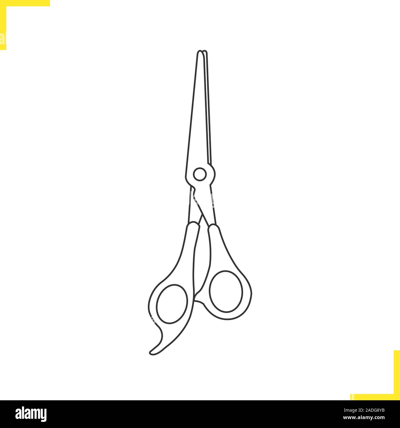 Scissors linear illustration. Shears isolated vector icon Stock Vector ...