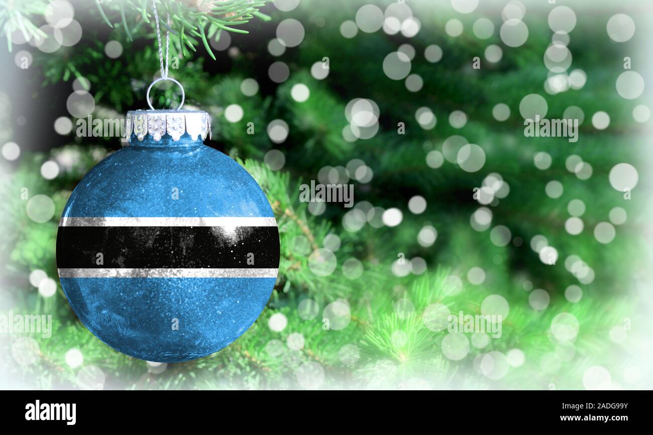 Christmas and New Year background with a flag of Botswana Stock Photo ...