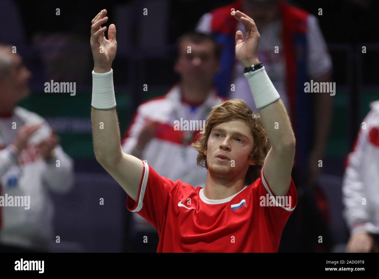 Andrey Rublev of Russia during the Davis Cup 2019, Tennis Madrid Finals ...