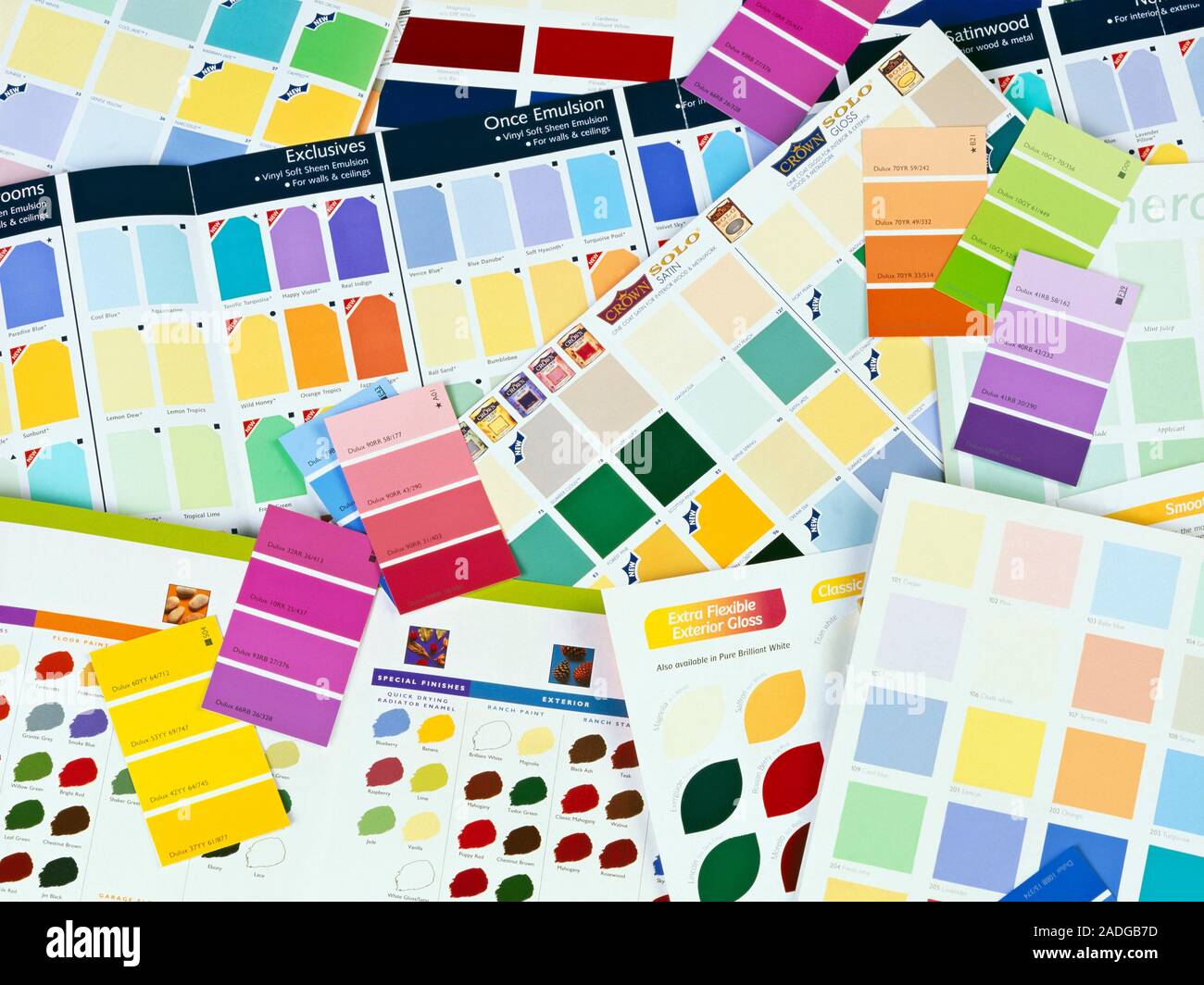 Paint colour charts Stock Photo - Alamy