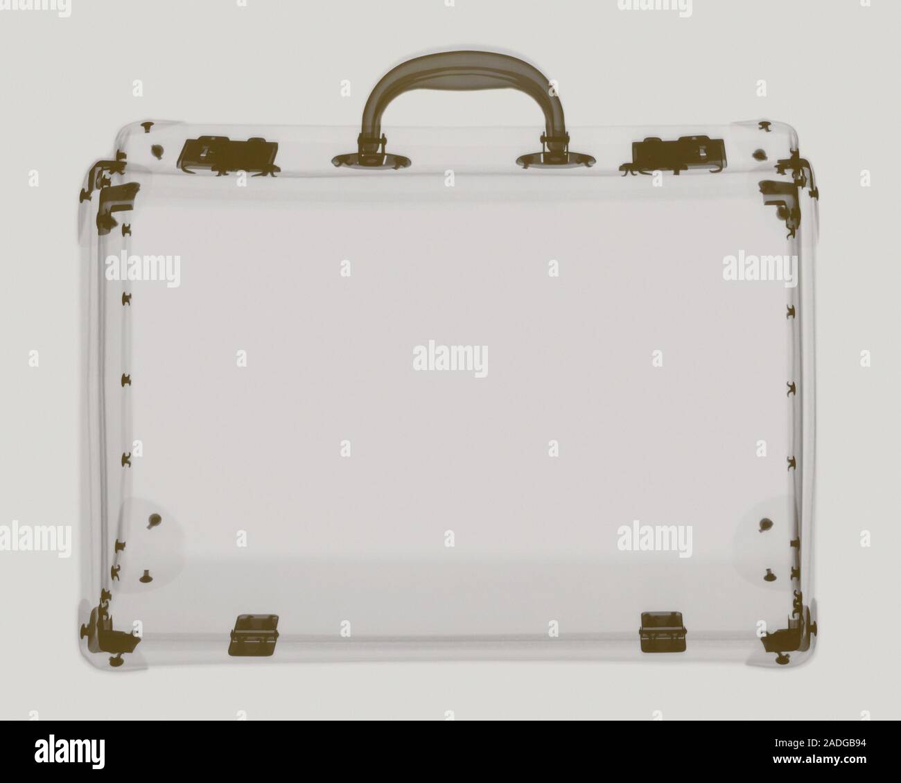 Empty briefcase, coloured X-ray Stock Photo - Alamy