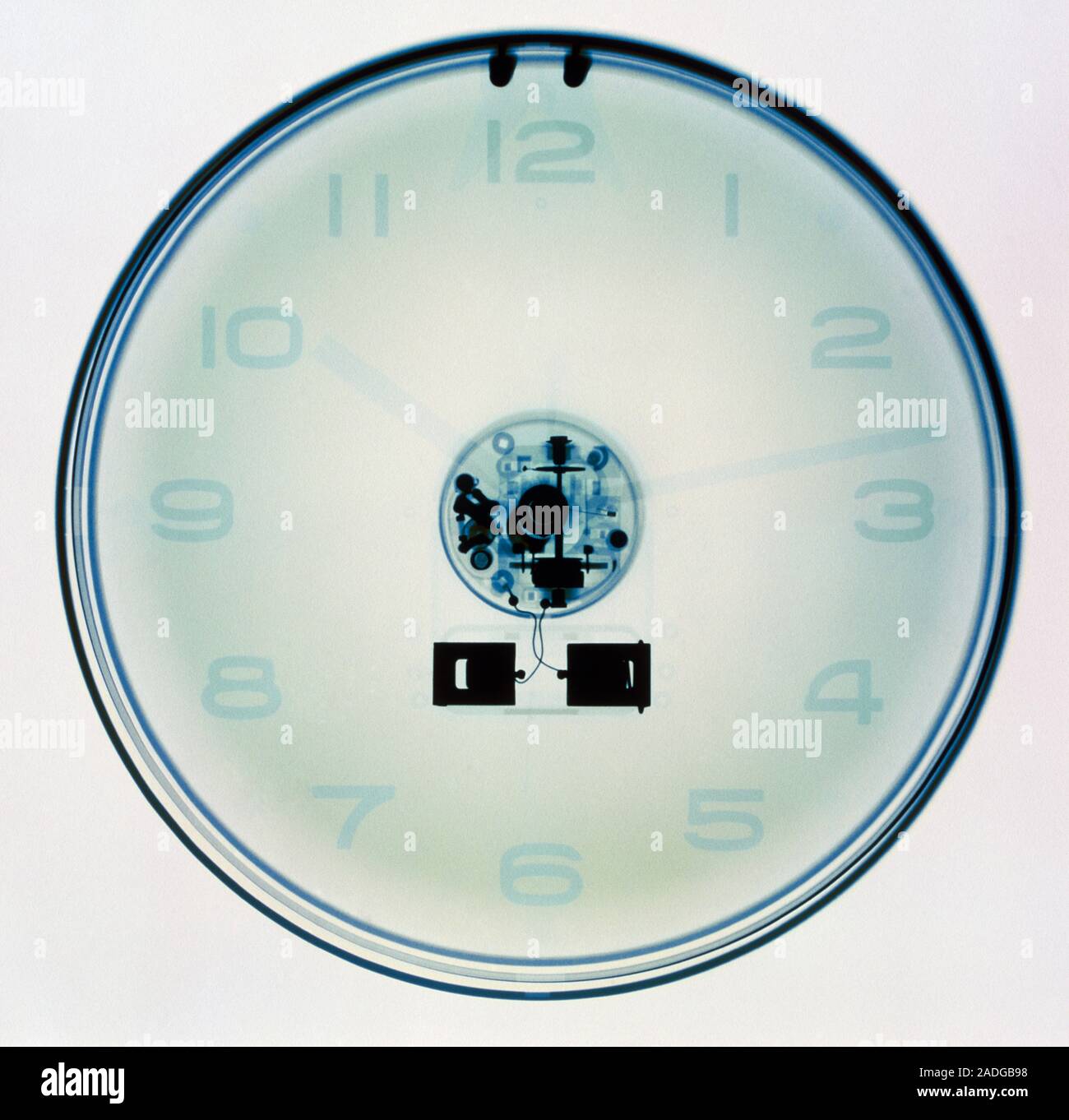 Clock, coloured X-ray Stock Photo - Alamy