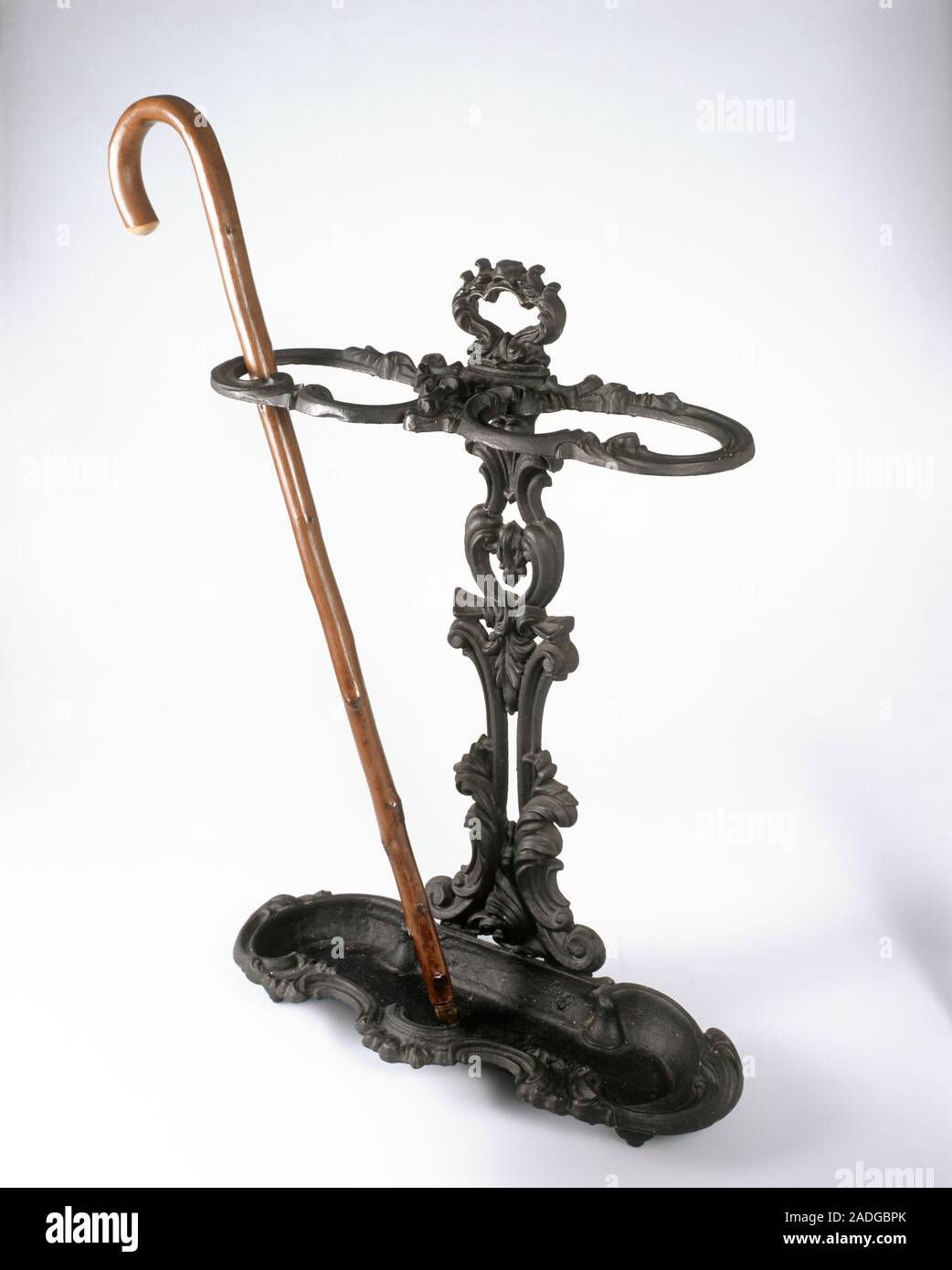 Cast iron Victorian walking stick stand Stock Photo - Alamy
