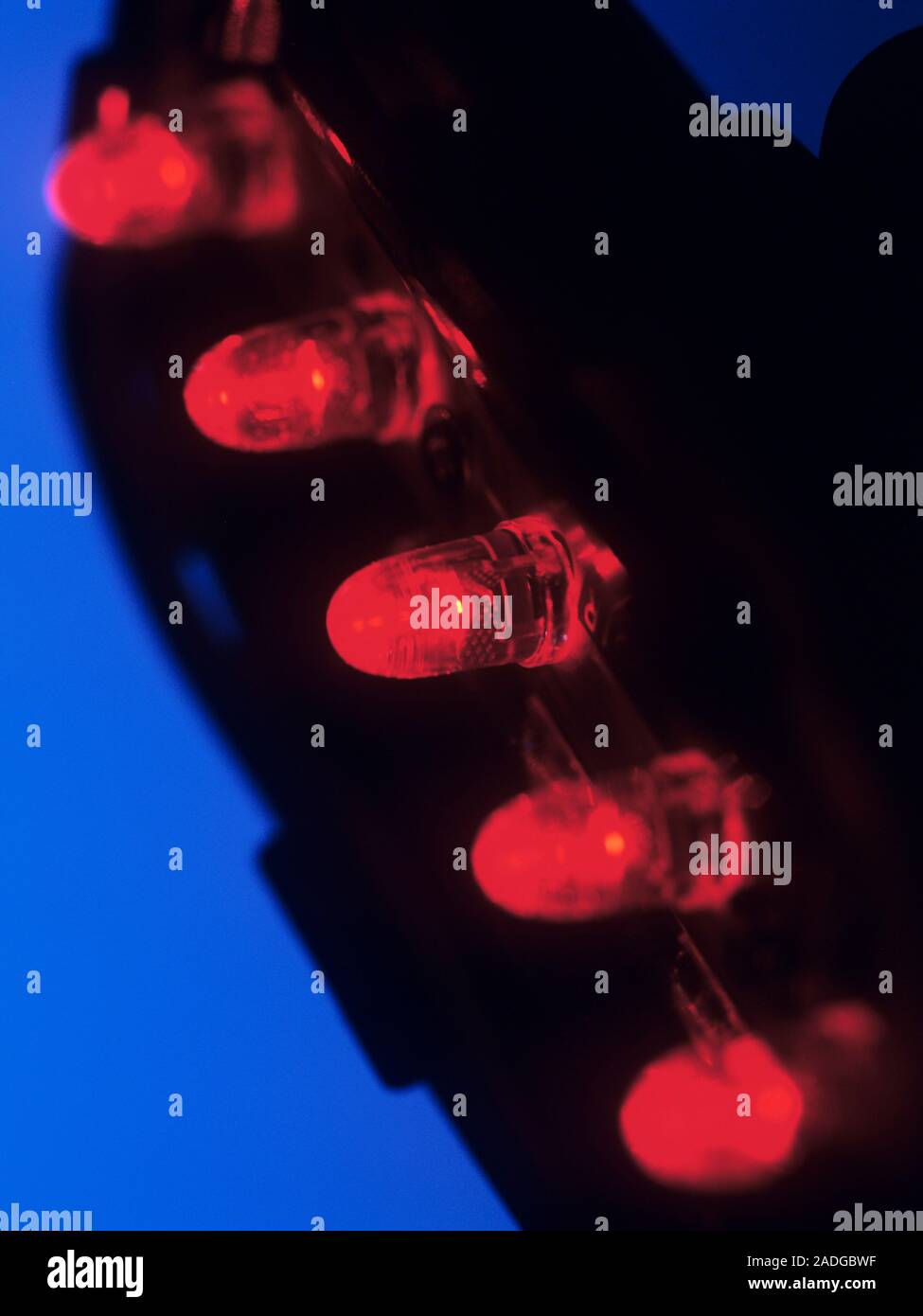 Light emitting diodes (LEDs) in a cycle light Stock Photo - Alamy
