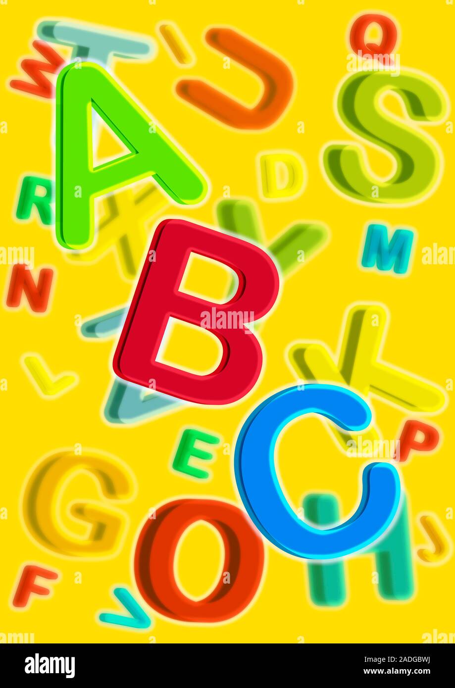 Alphabet. Computer artwork of letters Stock Photo - Alamy