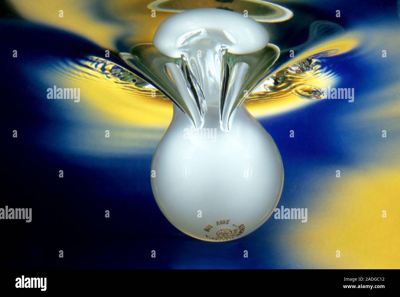 Light bulb falling into water, high-speed photograph Stock Photo - Alamy