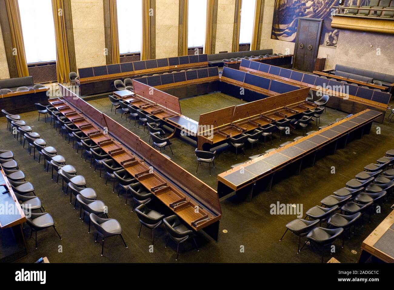 United Nations council chamber. Photographed at the United Nations ...
