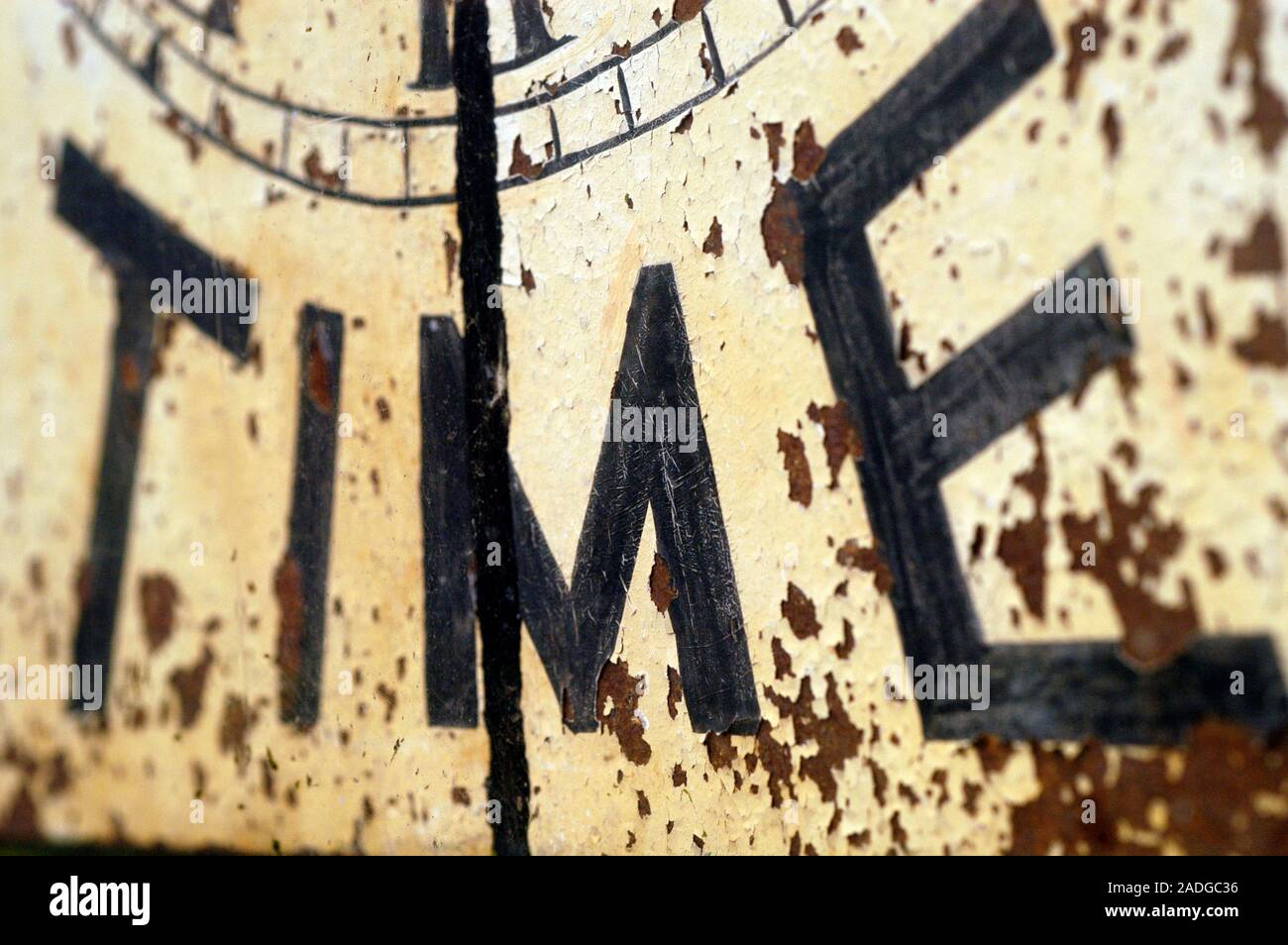 Old clock with a rusty clock face Stock Photo - Alamy