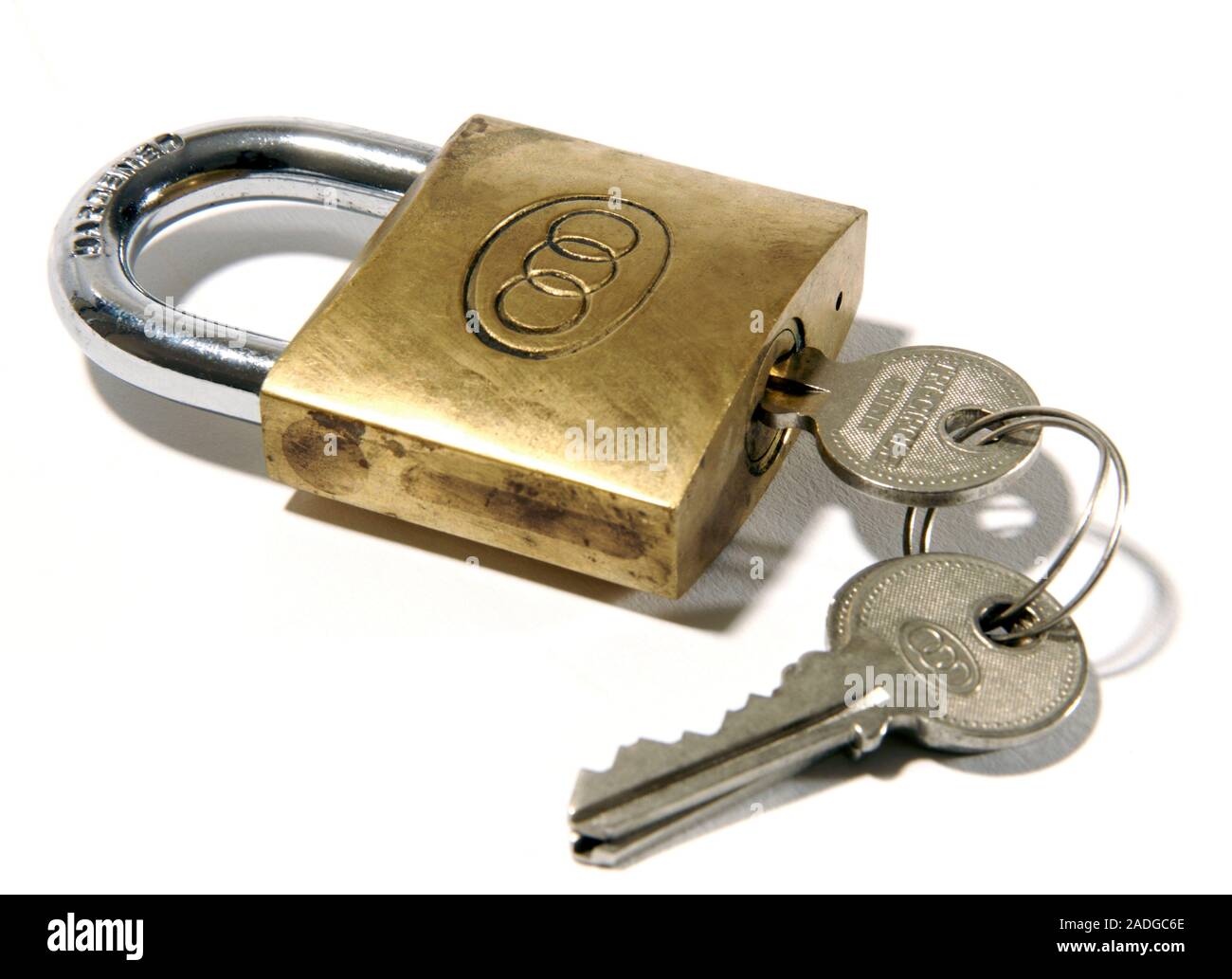 Padlock and keys Stock Photo - Alamy