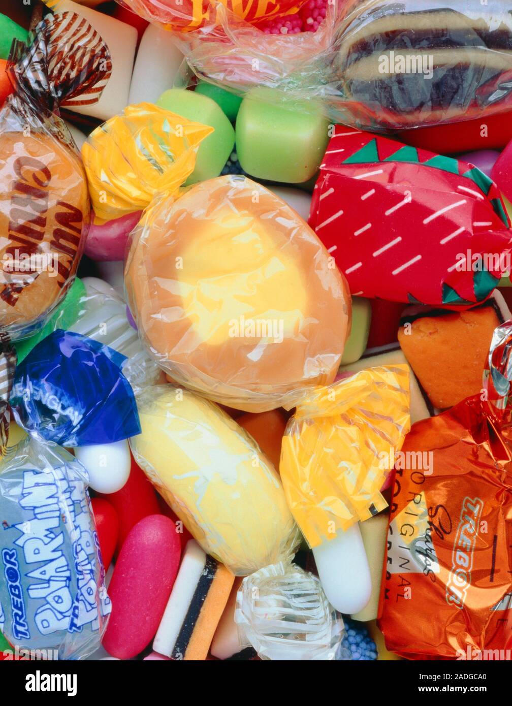 Collection of mixed sweets Stock Photo - Alamy