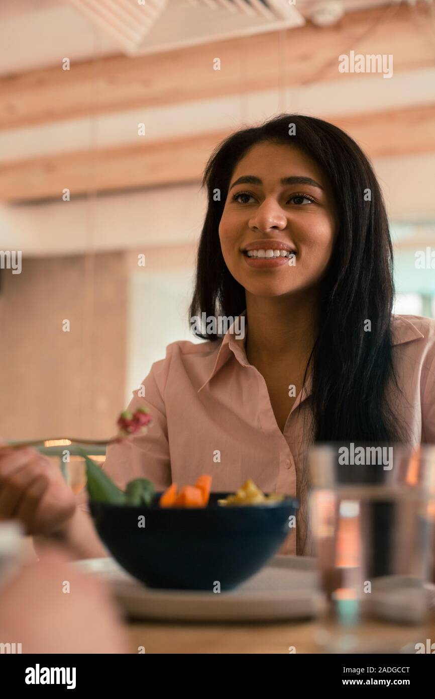 Happy eating dark cafe hi-res stock photography and images - Alamy