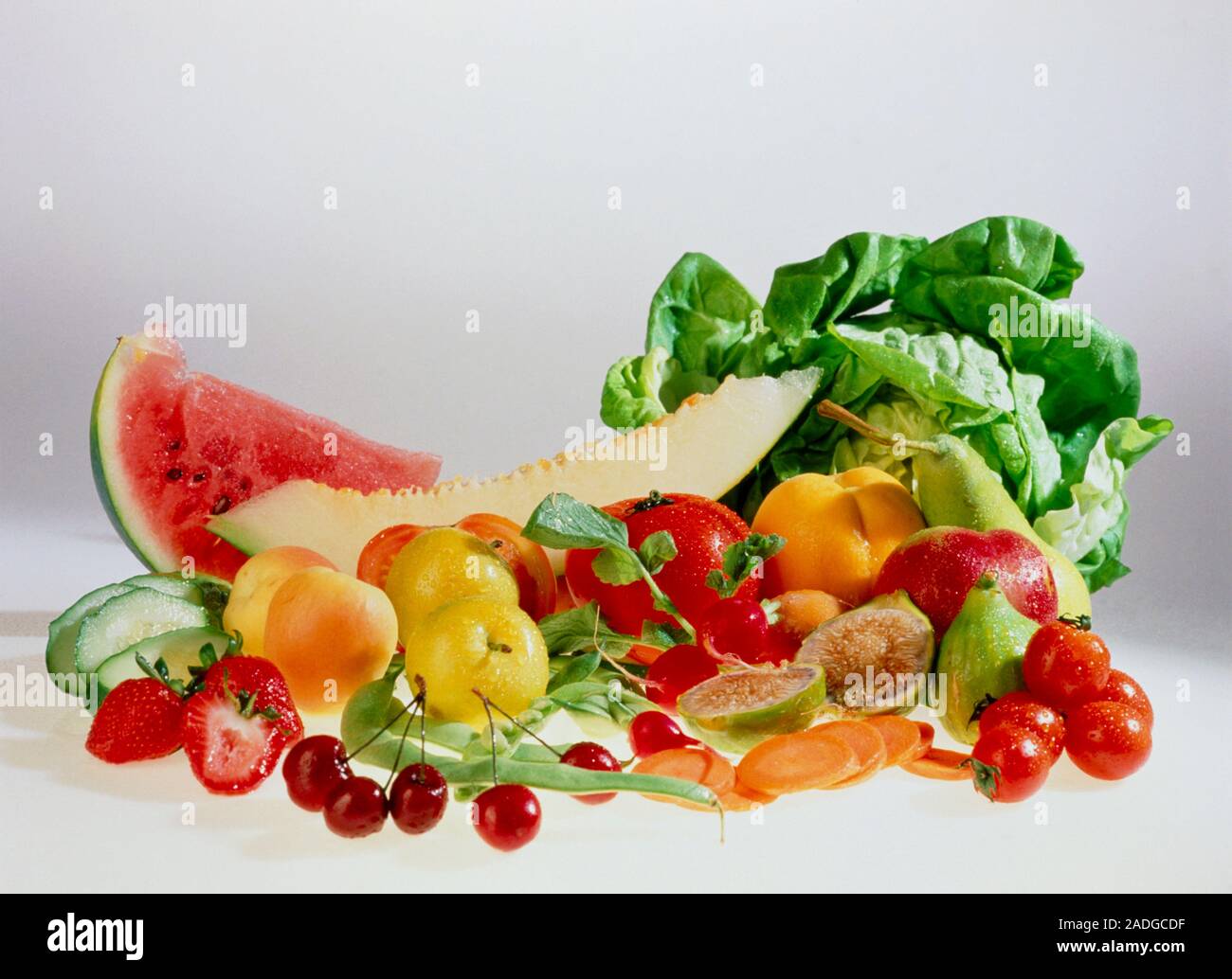 'Cornucopia': a collection of summer fruits and vegetables. This image ...