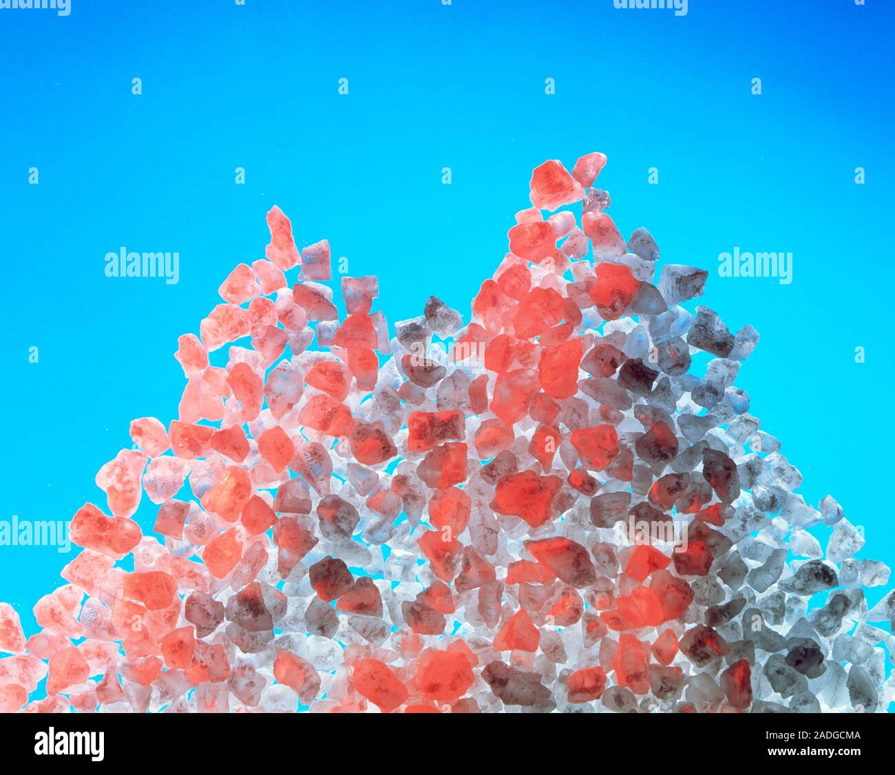 Salt. Macrophotograph of crystals of salt (sodium chloride). Salt ...