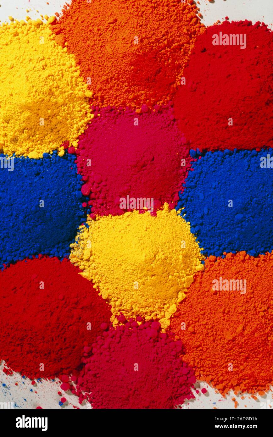 Food colouring. Assortment of different coloured food colourings Stock ...