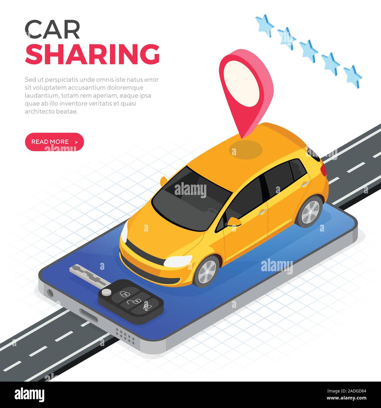 Car Sharing Service Concept Stock Vector Image & Art - Alamy