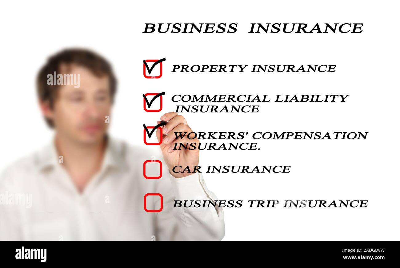 Check list for business insurance Stock Photo - Alamy