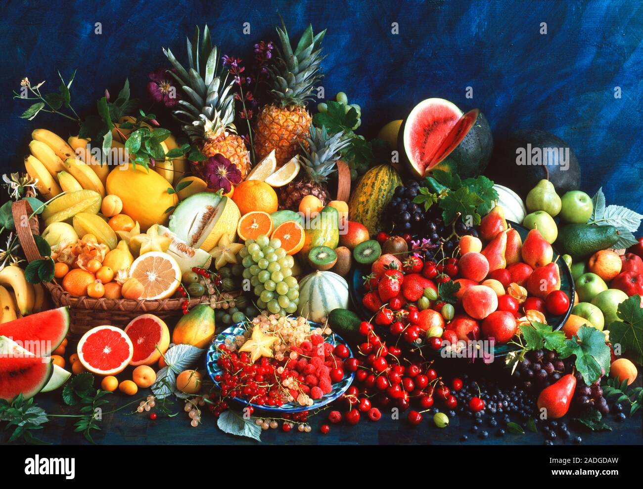 Fruits. Assortment of fresh fruits from around the globe Stock Photo ...