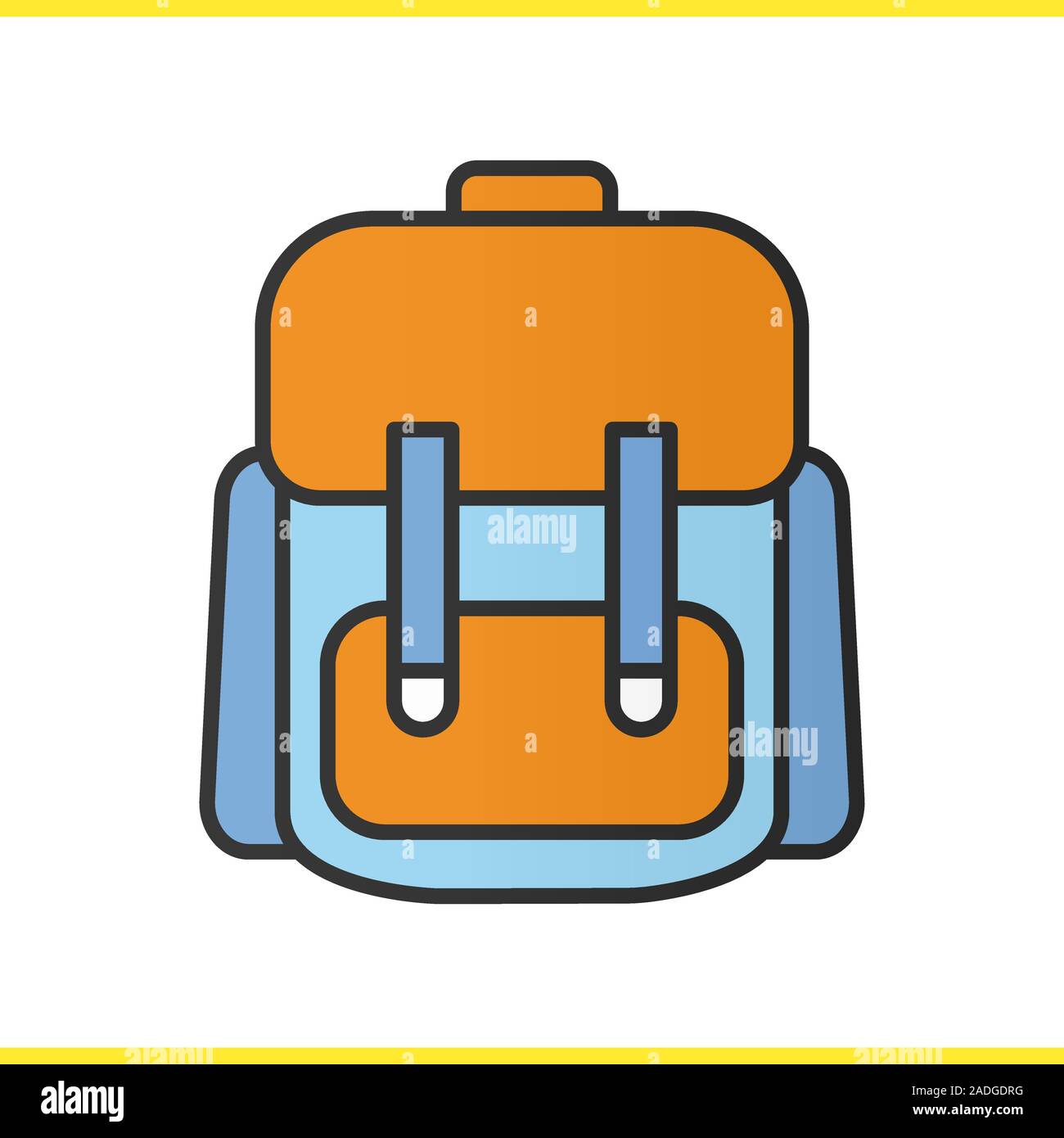 Backpack color icon. School bag. Isolated vector illustration Stock ...