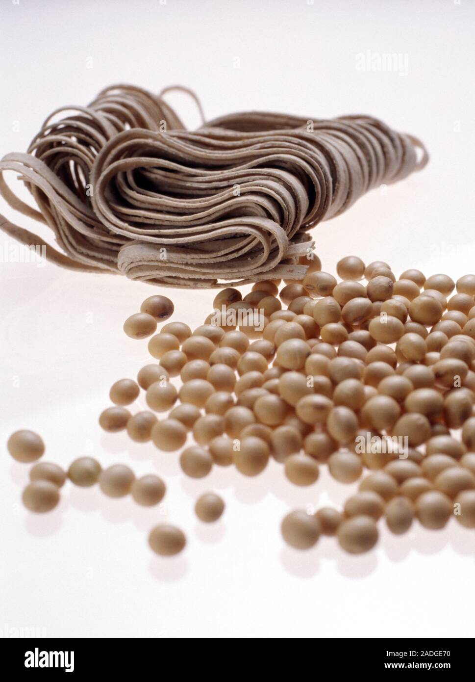 GM soya beans and pasta. This pasta has been made using flour from ...